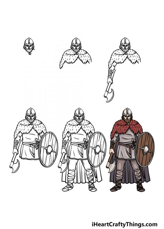 Viking Drawing - How To Draw A Viking Step By Step