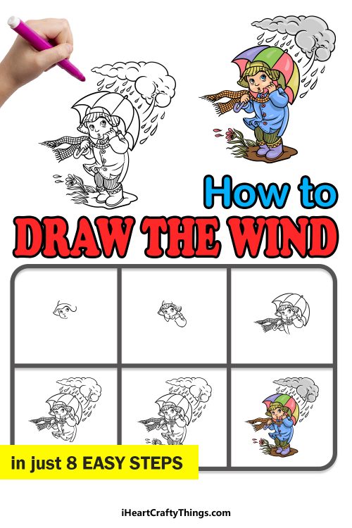 Wind Drawing - How To Draw The Wind Step By Step