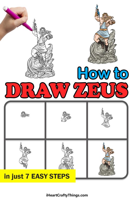 Zeus Drawing - How To Draw Zeus Step By Step