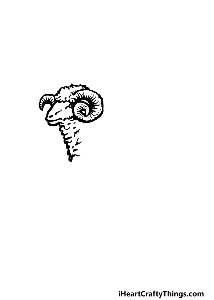 Ram Drawing - How To Draw A Ram Step By Step