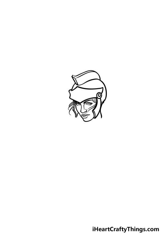 Athena Drawing - How To Draw Athena Step By Step