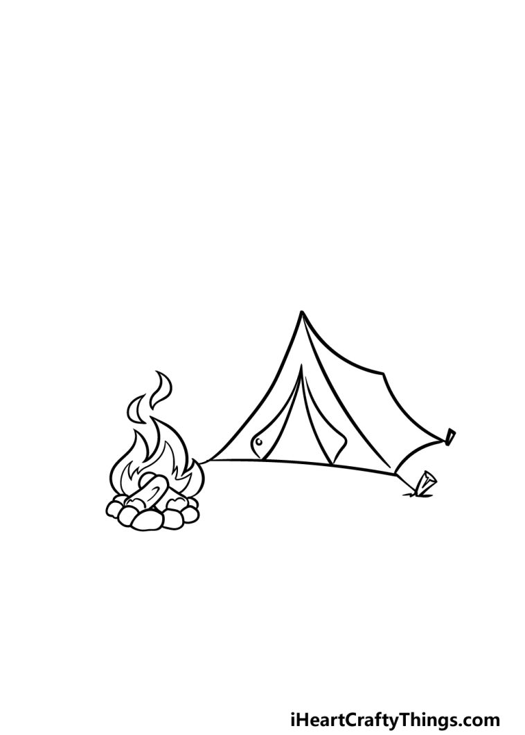 Camping Drawing - How To Draw Camping Step By Step