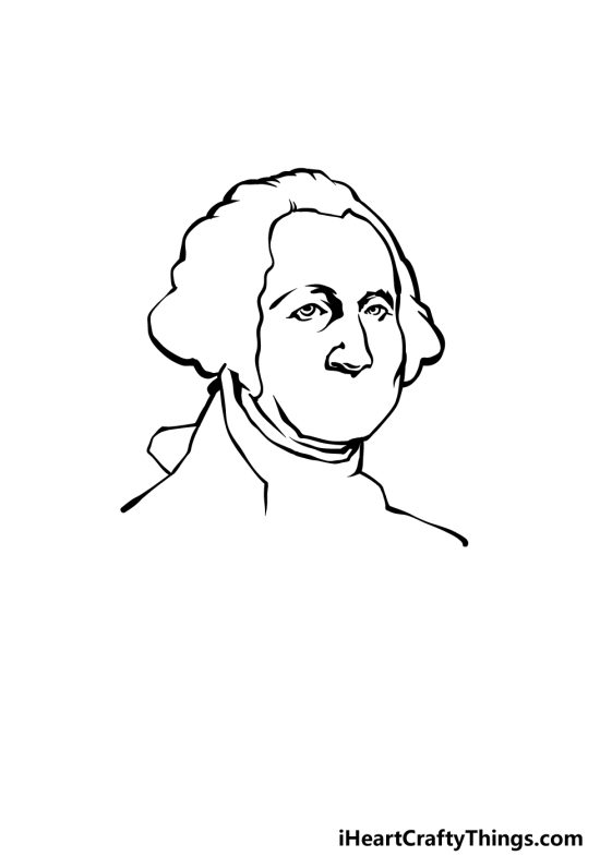 George Washington Drawing - How To Draw George Washington Step By Step