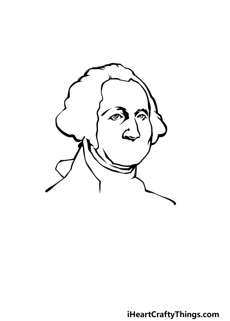 George Washington Drawing - How To Draw George Washington Step By Step