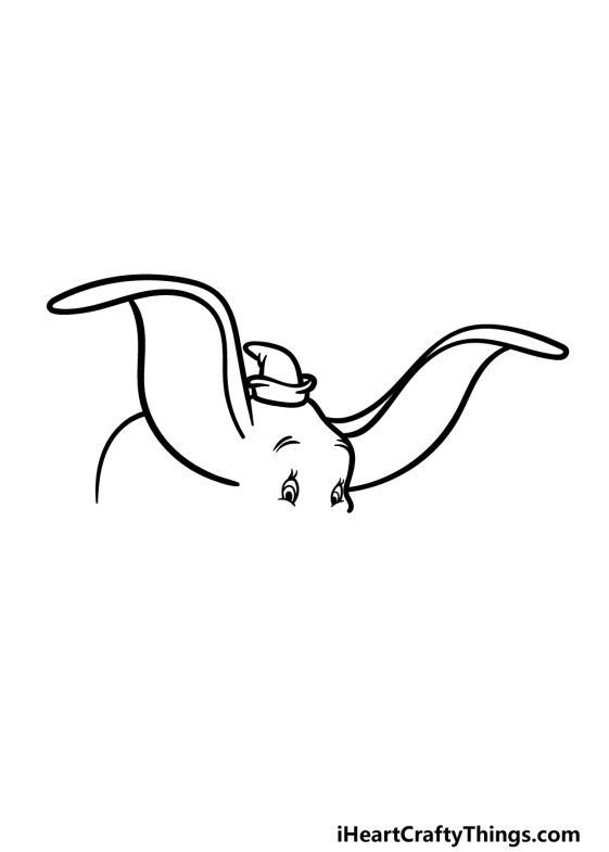Dumbo Drawing - How To Draw Dumbo Step By Step