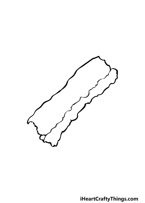 Bacon Drawing - How To Draw Bacon Step By Step