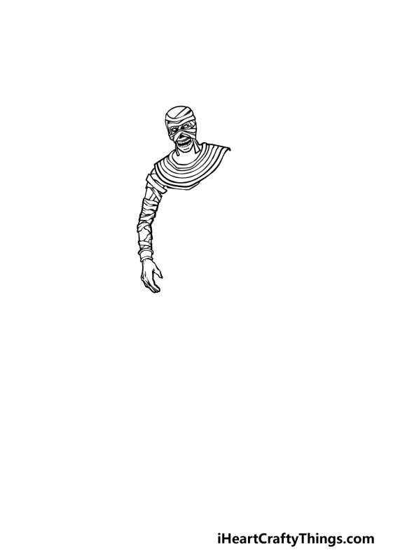 Mummy Drawing - How To Draw A Mummy Step By Step