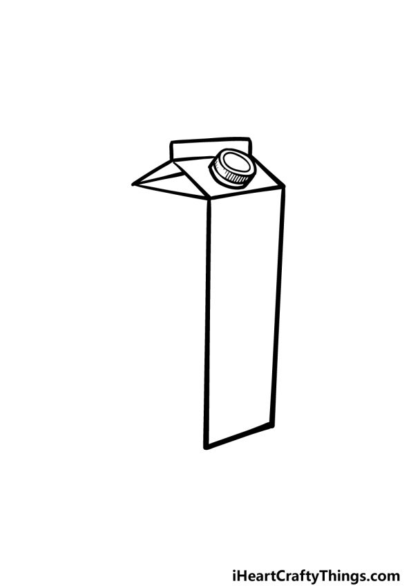 Milk Carton Drawing - How To Draw A Milk Carton Step By Step