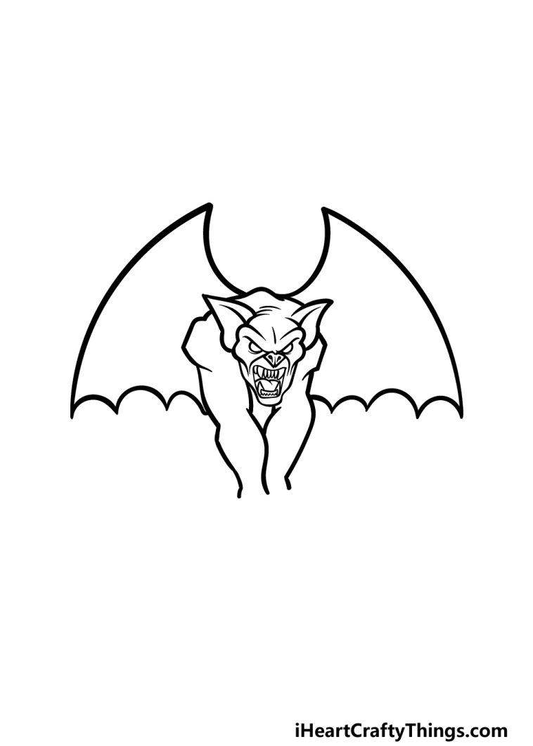 Gargoyle Drawing - How To Draw A Gargoyle Step By Step