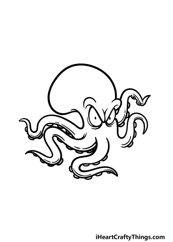 Kraken Drawing - How To Draw The Kraken Step By Step