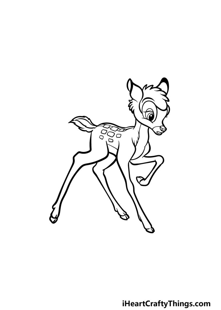 Bambi Drawing - How To Draw Bambi Step By Step