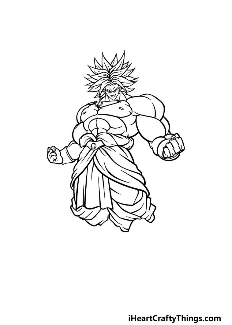 Broly Drawing - How To Draw Broly Step By Step