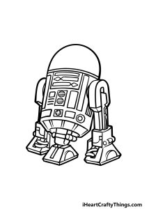 R2D2 Drawing - How To Draw R2D2 Step By Step