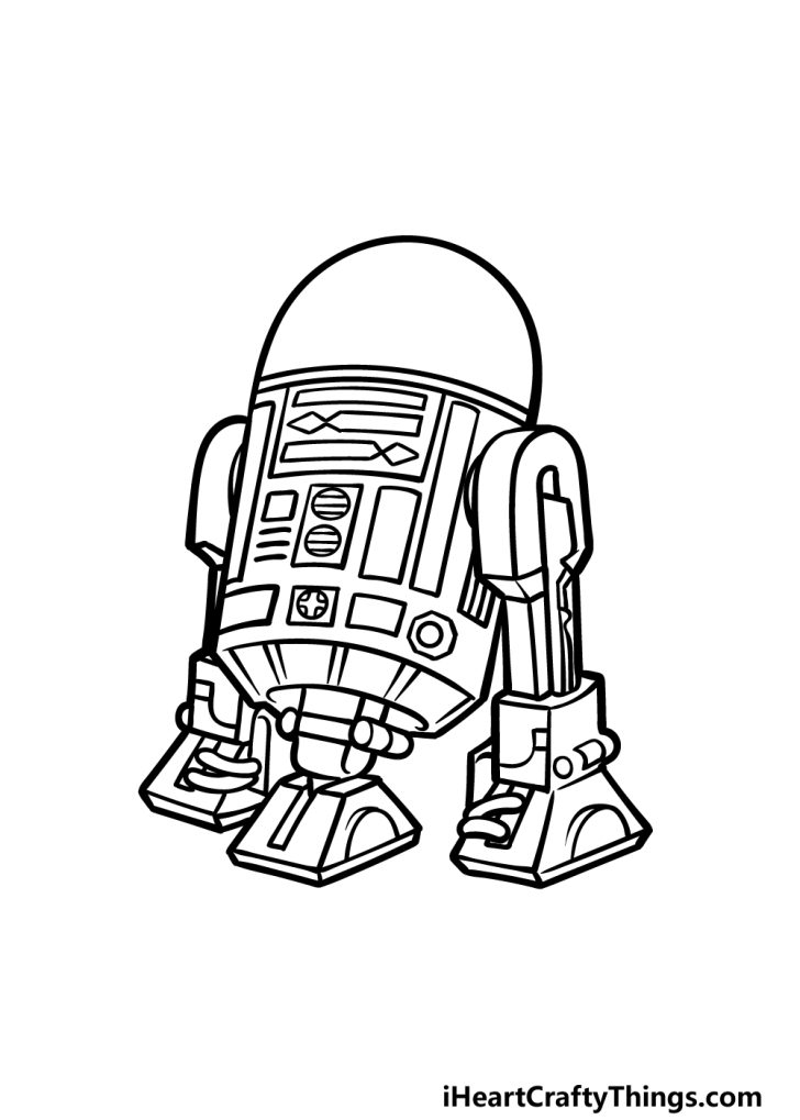 R2D2 Drawing - How To Draw R2D2 Step By Step