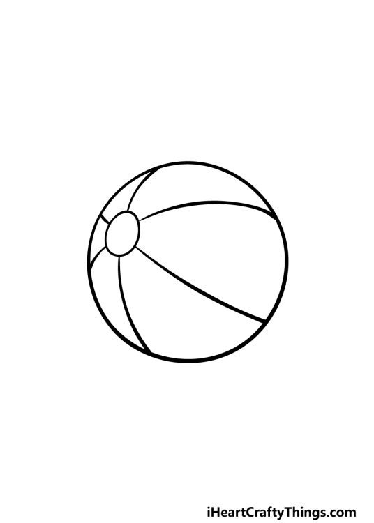 Beach Ball Drawing - How To Draw A Beach Ball Step By Step