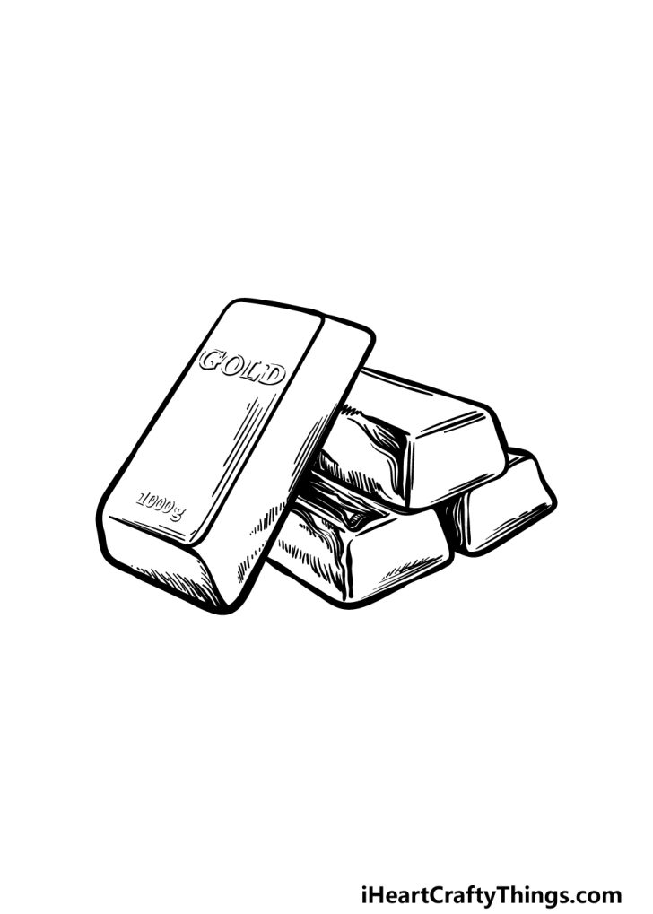 Gold Drawing - How To Draw Gold Step By Step