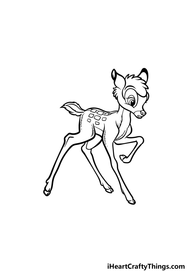 Bambi Drawing - How To Draw Bambi Step By Step