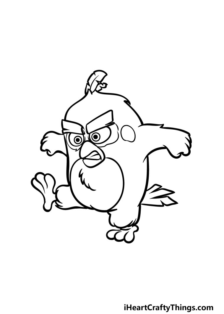 Angry Bird Drawing - How To Draw Angry Bird Step By Step
