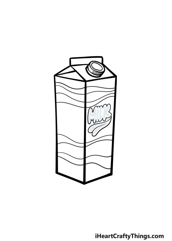 Milk Carton Drawing - How To Draw A Milk Carton Step By Step