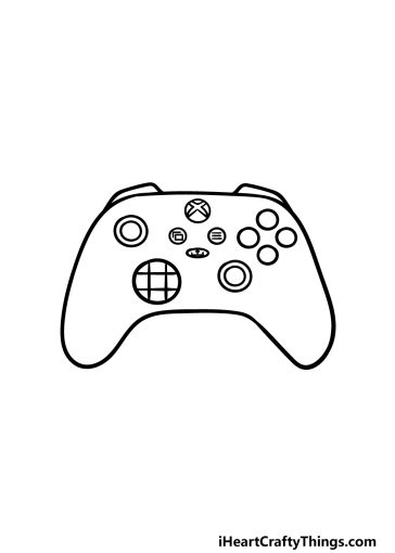 Xbox Controller Drawing - How To Draw An Xbox Controller Step By Step