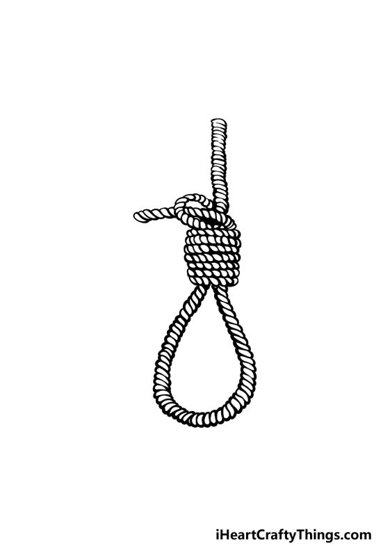Noose Drawing - How To Draw A Noose Step By Step