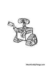 Wall-E Drawing - How To Draw Wall-E Step By Step