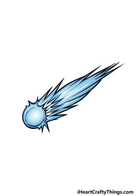 Comet Drawing - How To Draw A Comet Step By Step
