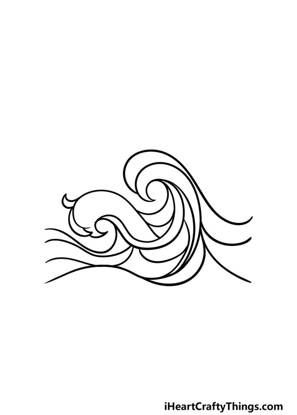Ocean Waves Drawing - How To Draw Ocean Waves Step By Step