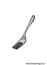Fork Drawing - How To Draw A Fork Step By Step