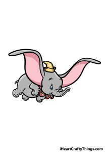 Dumbo Drawing - How To Draw Dumbo Step By Step