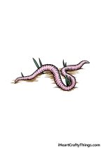 Worm Drawing - How To Draw A Worm Step By Step