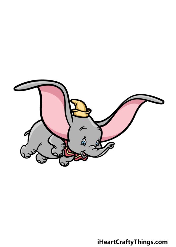 Dumbo Drawing - How To Draw Dumbo Step By Step