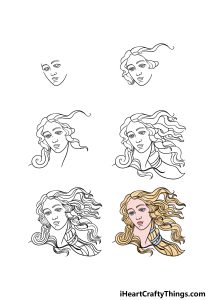 Aphrodite Drawing - How To Draw Aphrodite Step By Step