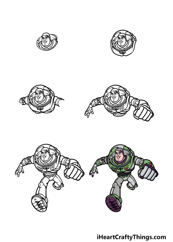 Buzz Lightyear Drawing - How To Draw Buzz Lightyear Step By Step