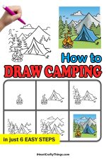 Camping Drawing - How To Draw Camping Step By Step