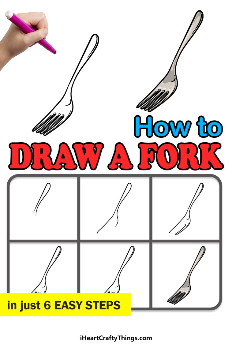Fork Drawing - How To Draw A Fork Step By Step