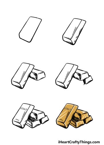 Gold Drawing How To Draw Gold Step By Step