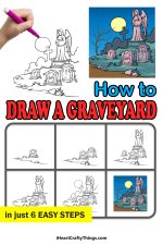 Graveyard Drawing - How To Draw A Graveyard Step By Step