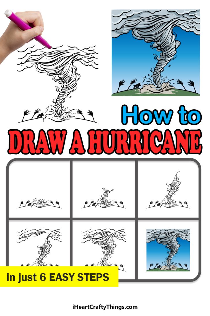 Hurricane Drawing - How To Draw A Hurricane Step By Step