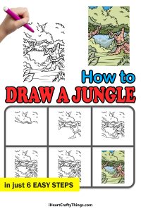 Jungle Drawing - How To Draw A Jungle Step By Step