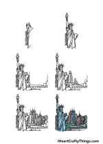 New York Drawing - How To Draw New York Step By Step