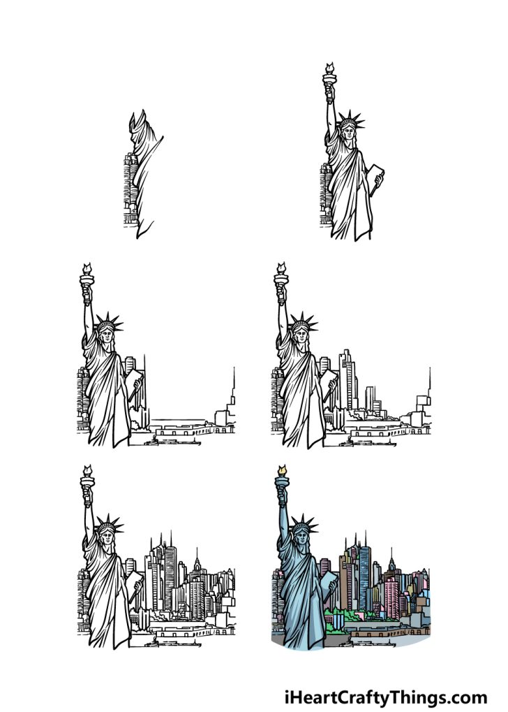 New York Drawing - How To Draw New York Step By Step