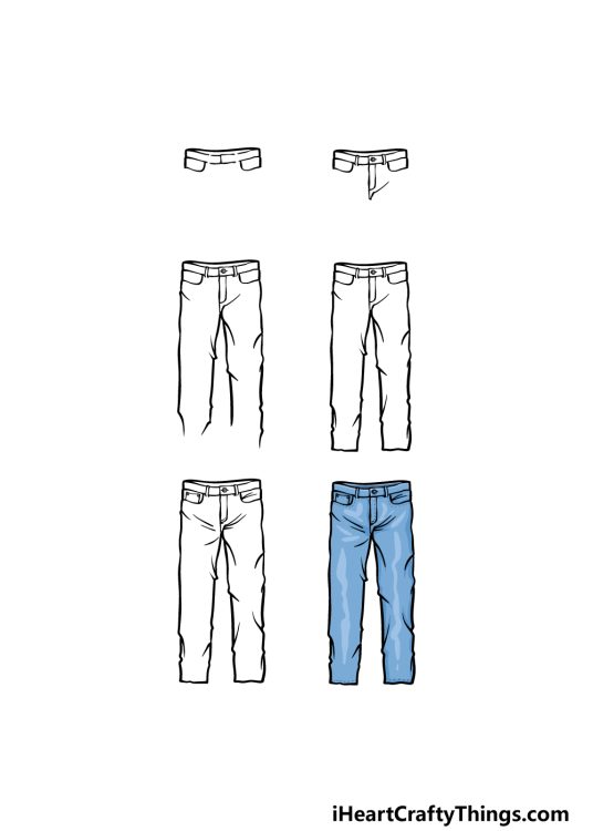 Pants Drawing - How To Draw Pants Step By Step