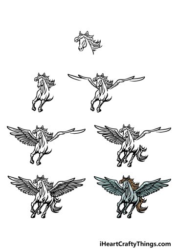 Pegasus Drawing - How To Draw Pegasus Step By Step