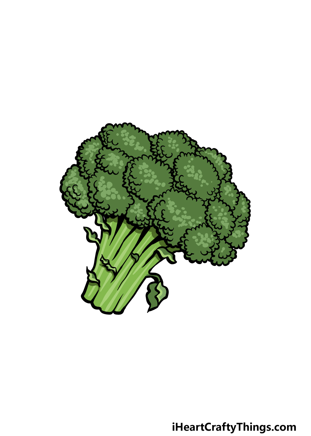 Broccoli Drawing - How To Draw Broccoli Step By Step