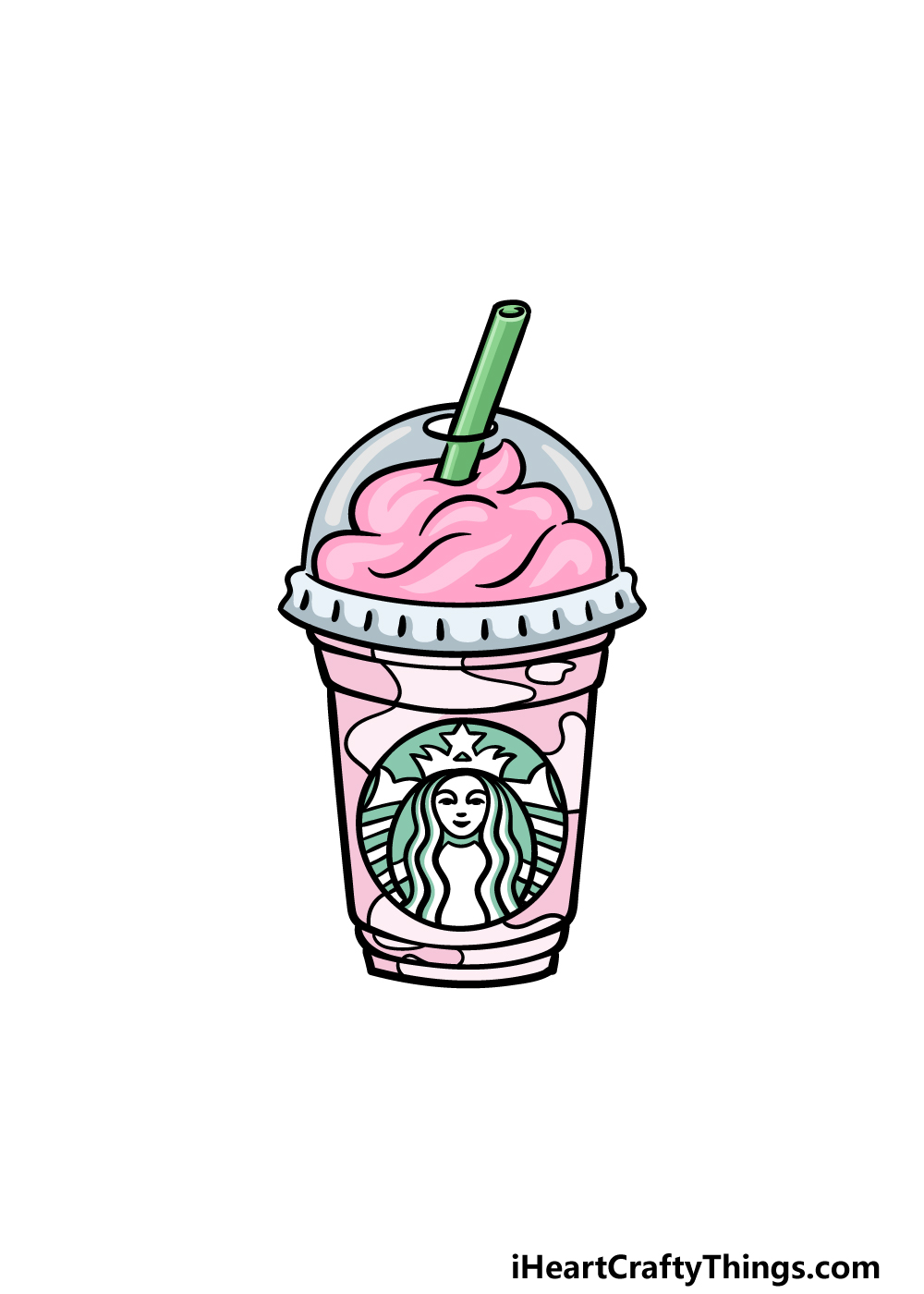 Starbucks Drawing - How To Draw Starbucks Step By Step