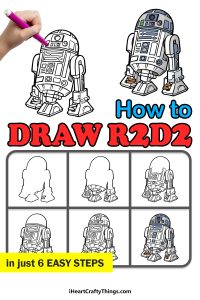 R2D2 Drawing - How To Draw R2D2 Step By Step