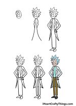 Rick Drawing - How To Draw Rick Step By Step