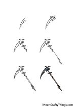 Scythe Drawing - How To Draw A Scythe Step By Step