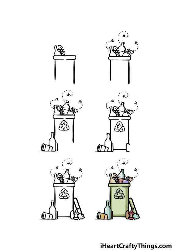 Trash Drawing - How To Draw Trash Step By Step